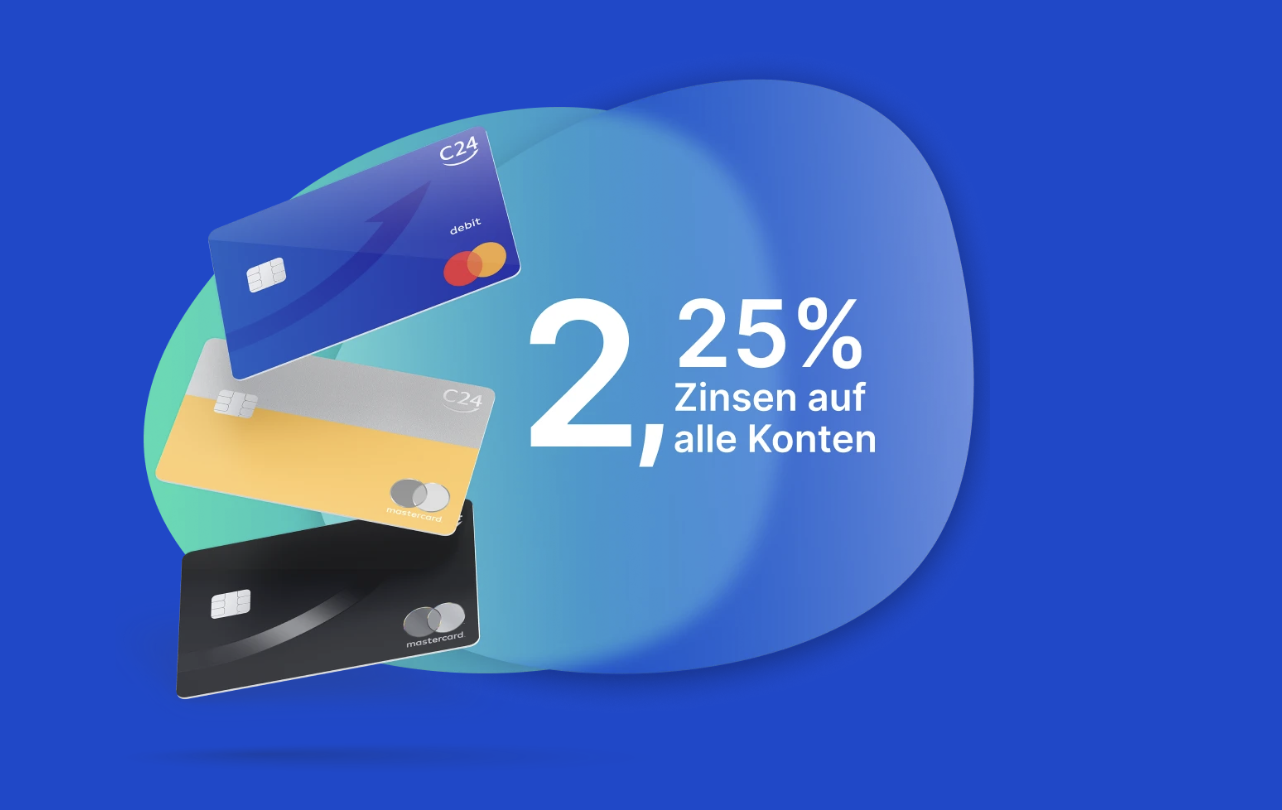 Das kostenlose C24 Girokonto | 2,25% Zinsen