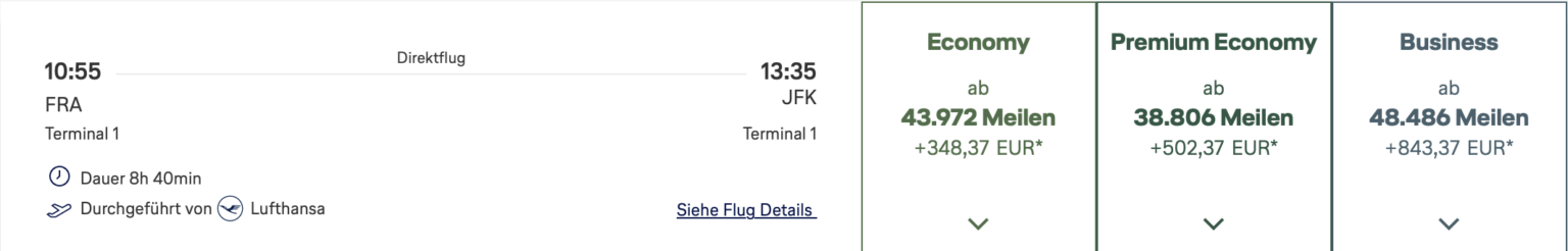 Miles&More führt nun ebenfalls Light Tarife in der Premium Economy und ...